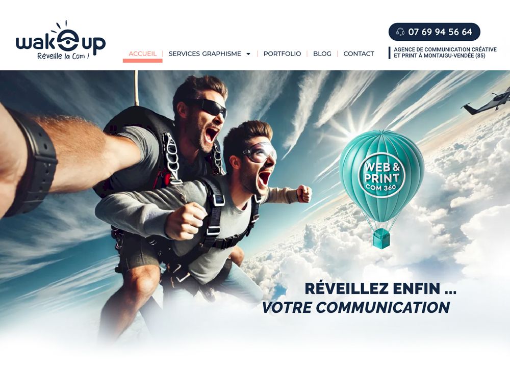 Site internet pour artisans et entreprises du bâtiment en Vendée - Agence Wake Up
